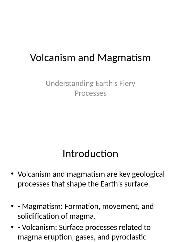 Volcanism and Magmatism | PDF