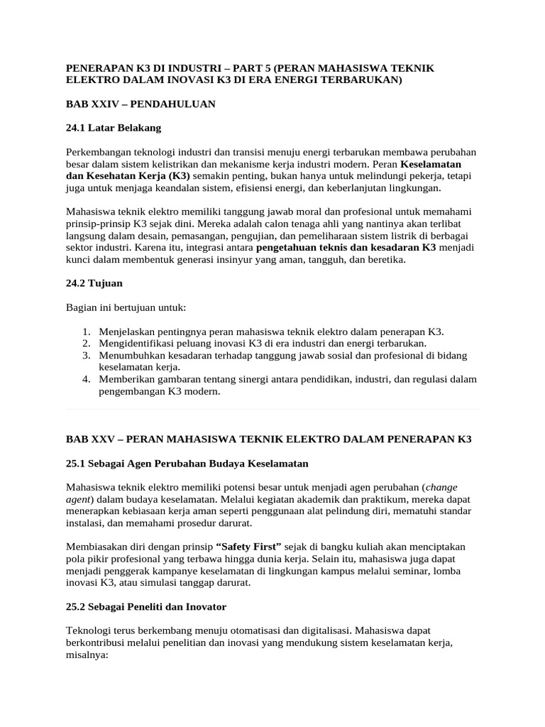 Penerapan k3 Di Industri Part 5 | PDF