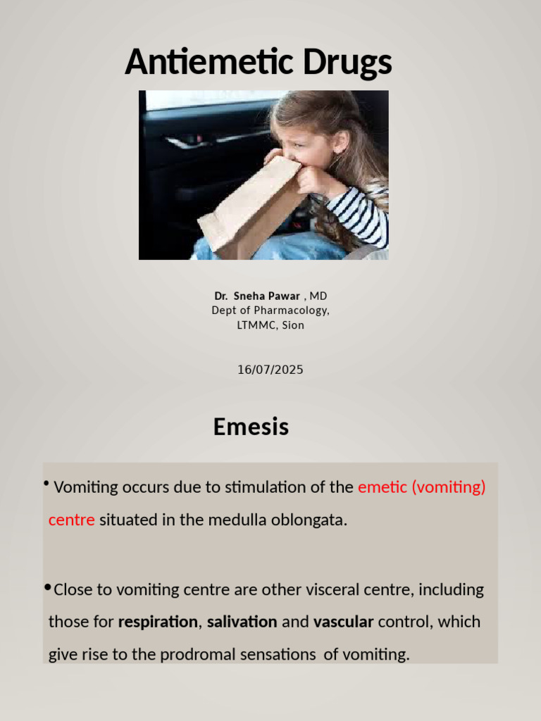Anti Emetic-Prokinetics | PDF | Pharmacology | Drugs