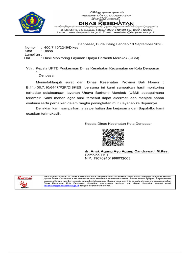 20250918111244surat Feedback Hasil Monitoring UBM | PDF