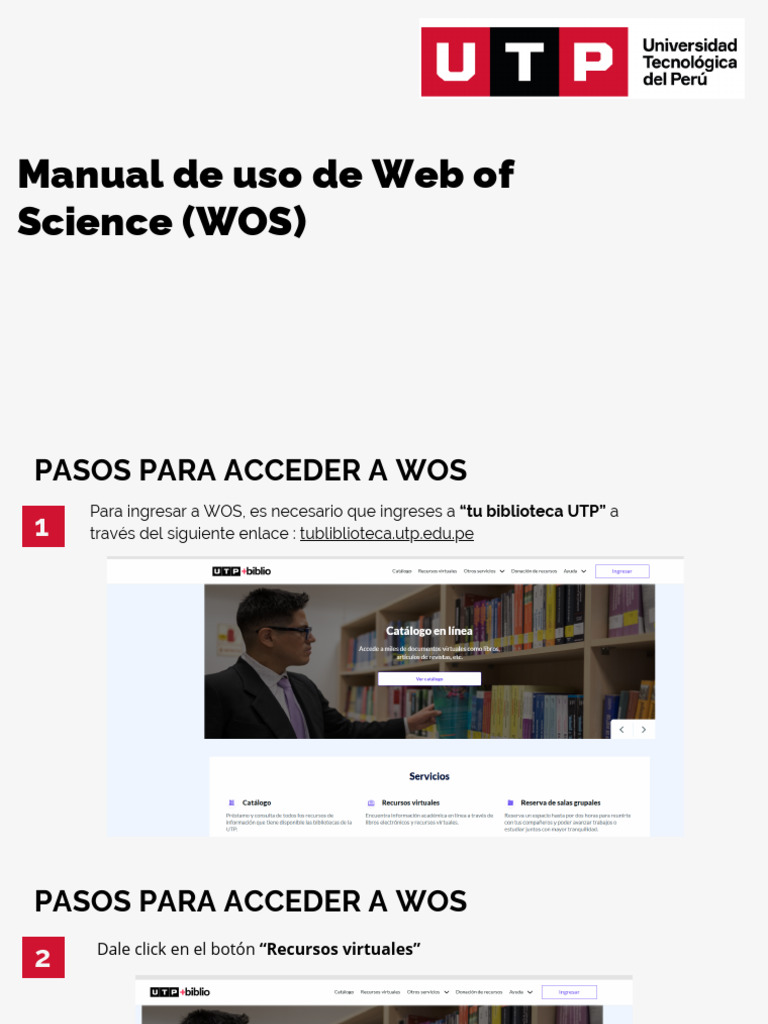 Acceso a Web of Science UTP | PDF