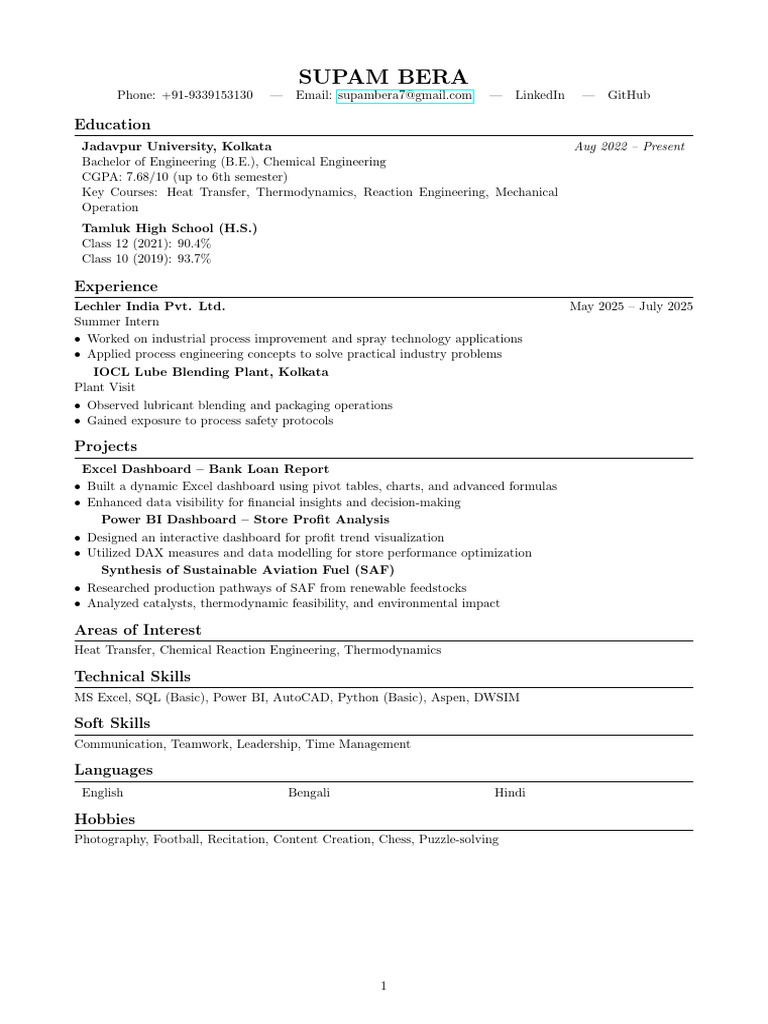 Supam Resume | PDF