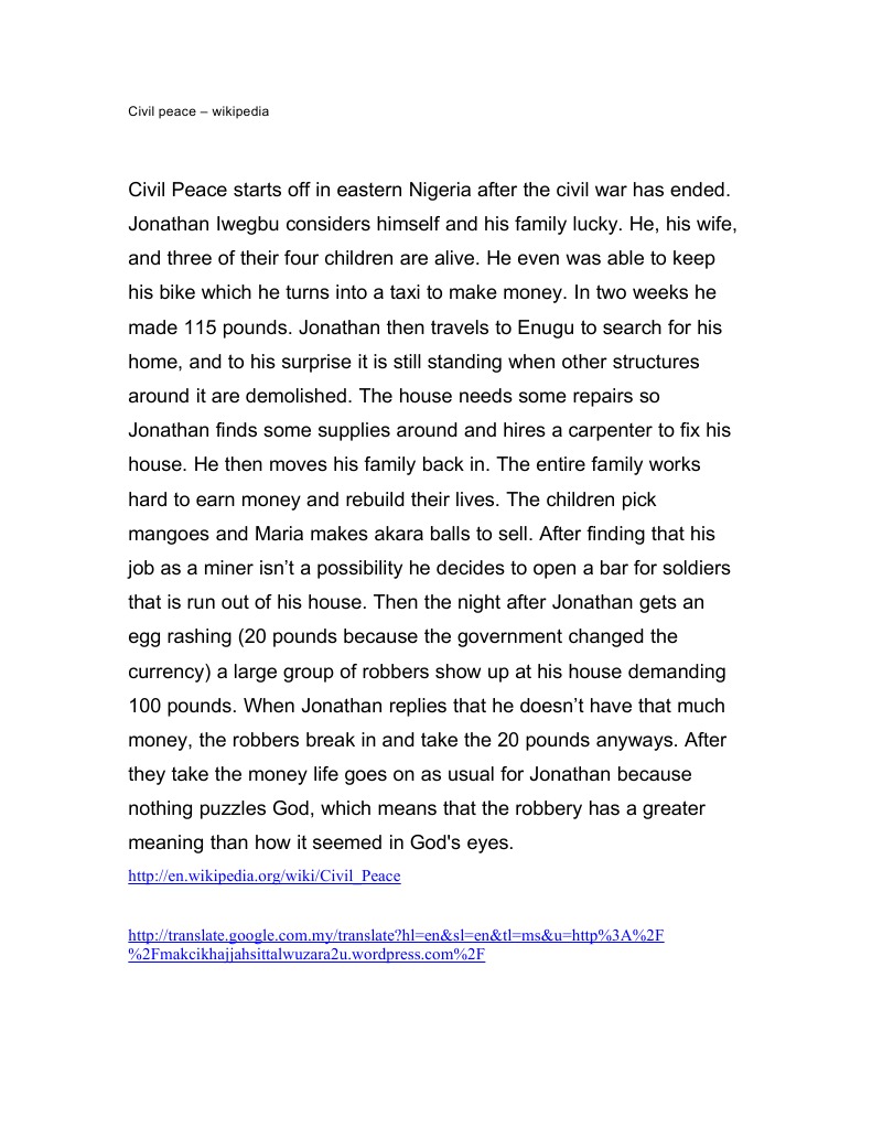Civil Peace | PDF