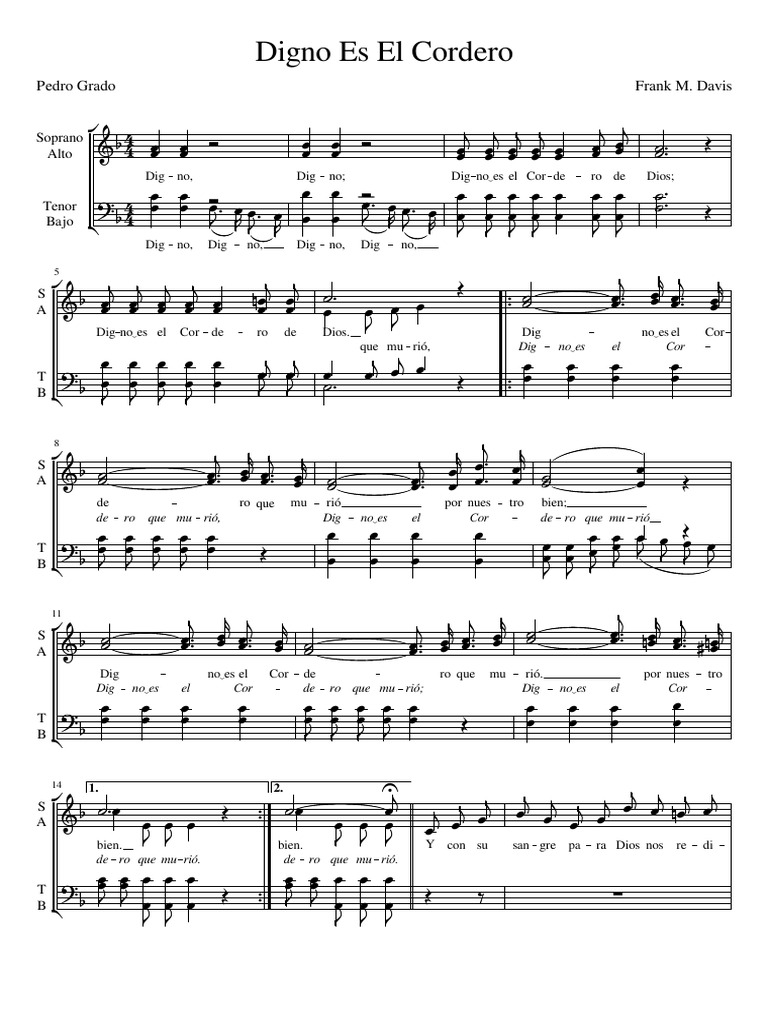 41 Digno Es El Cordero | PDF