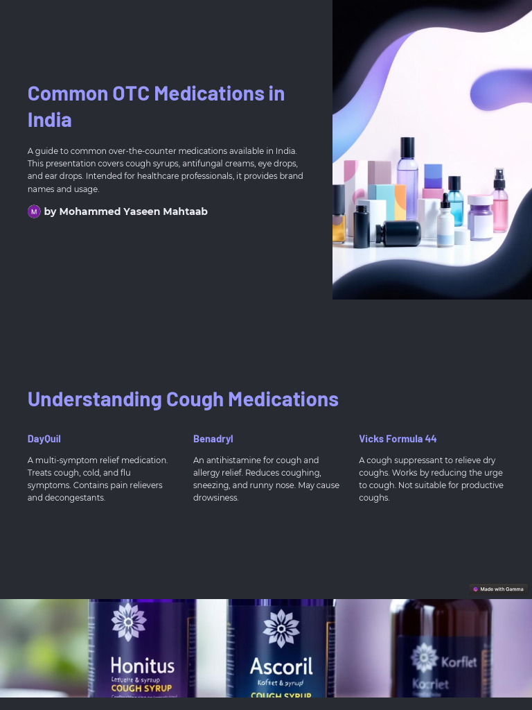 OTC Medications Guide for India | PDF | Drugs | Clinical Medicine