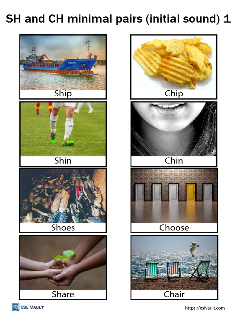 SH and CH Minimal Pairs 1 | PDF