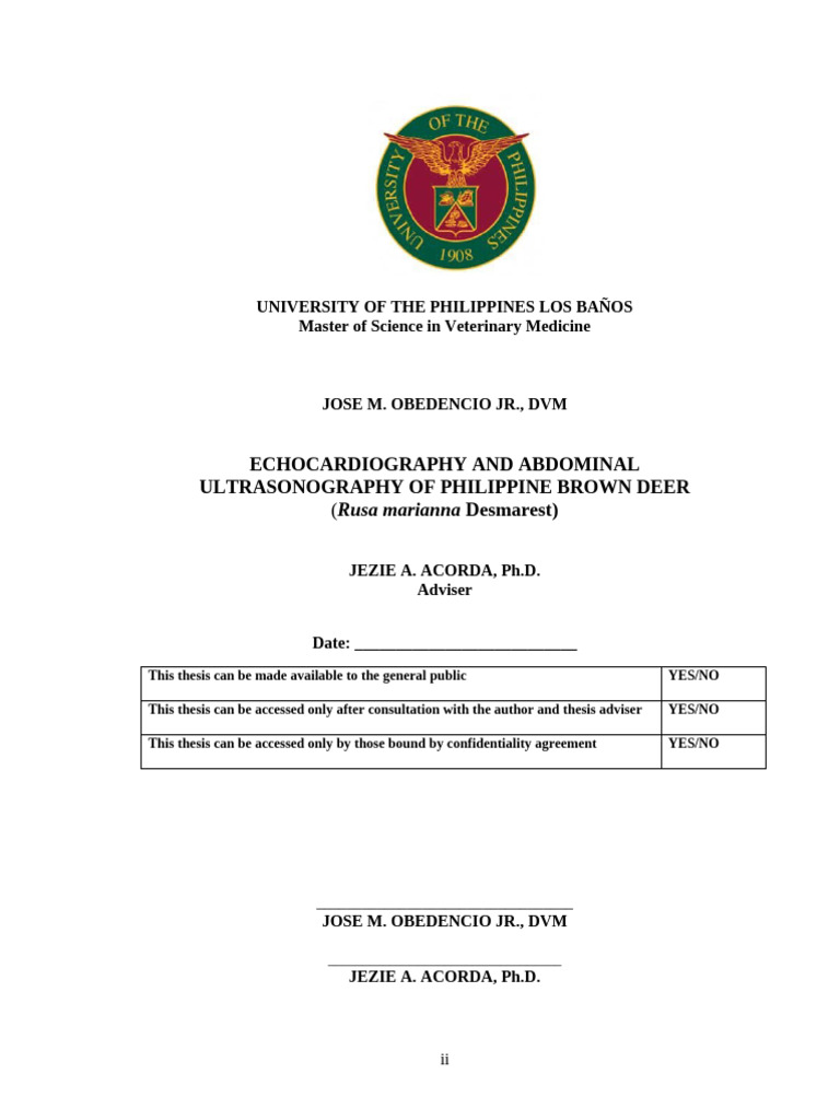Sample Format For MS IPR and Acceptance Page | PDF | Thesis | Agriculture