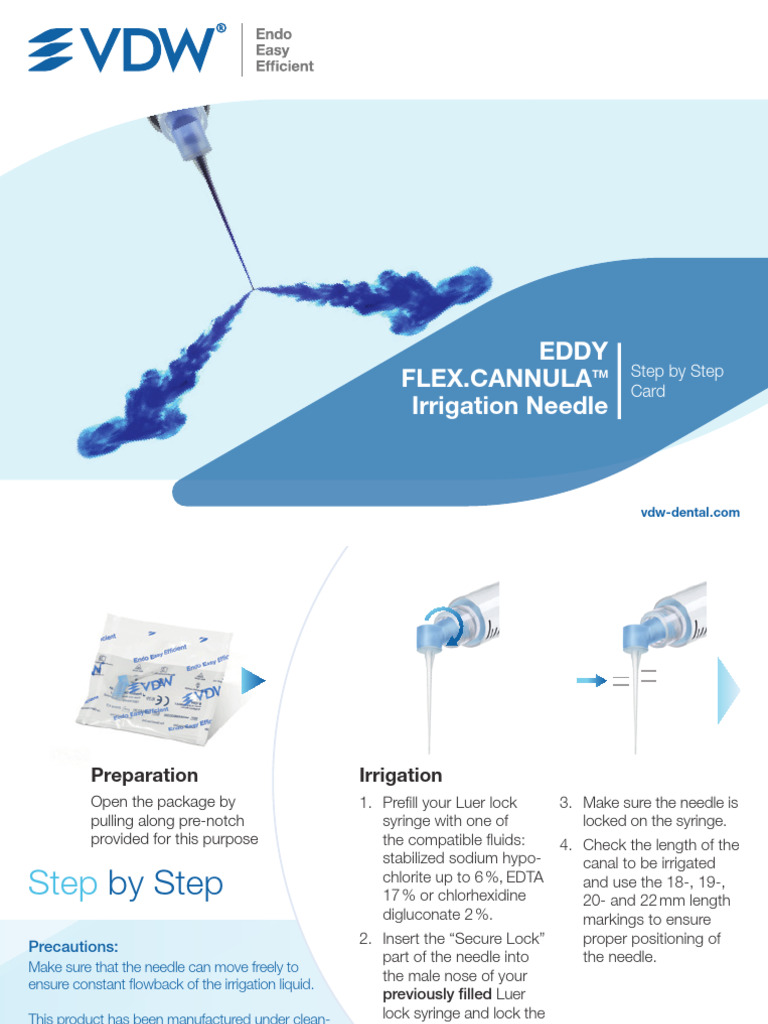 VDW Dental Eddy Flex Cannula Step by Step en | PDF | Syringe