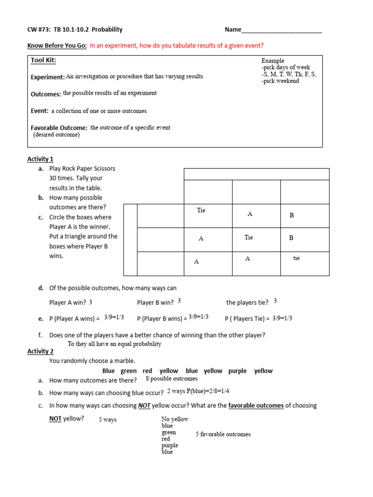 Bryce Hanson - CW #73 Probability | PDF | Probability | Probability Theory