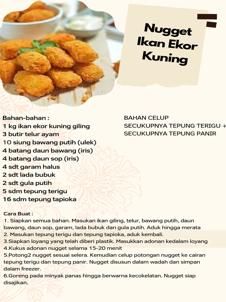 Nugget Ikan Ekor Kuning | PDF
