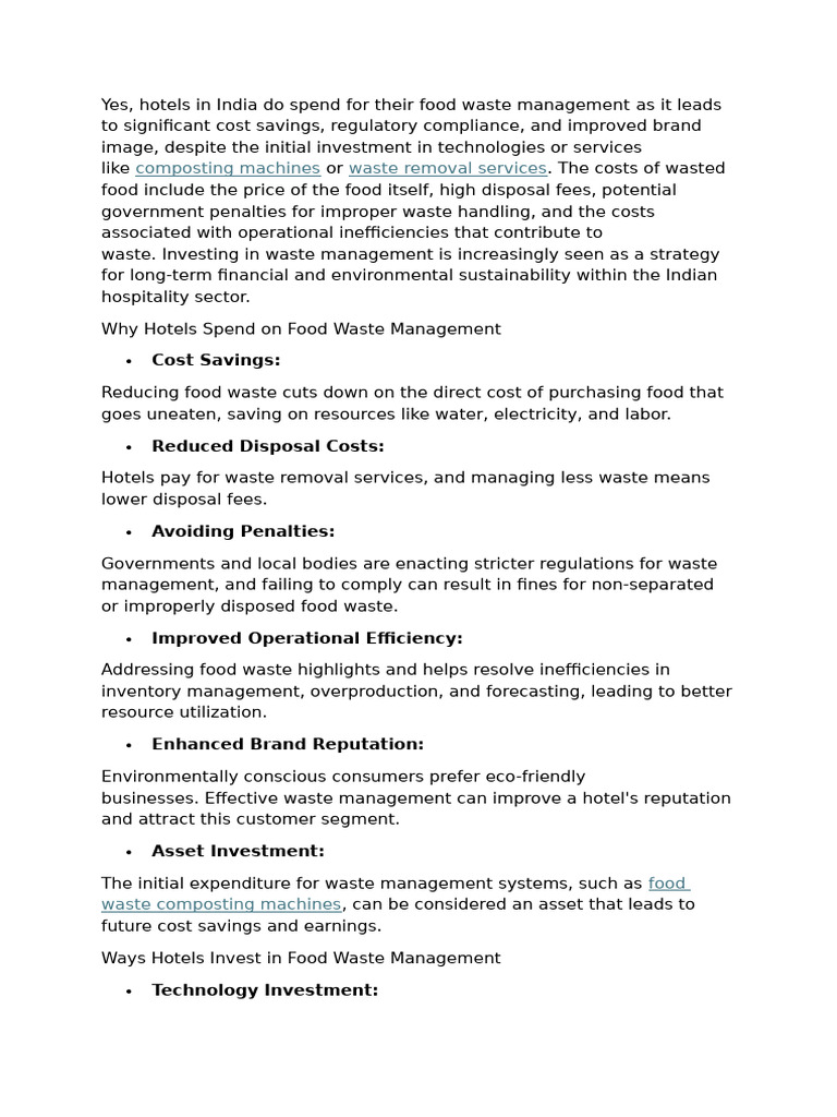 Food Waste Management | PDF | Waste Management | Waste