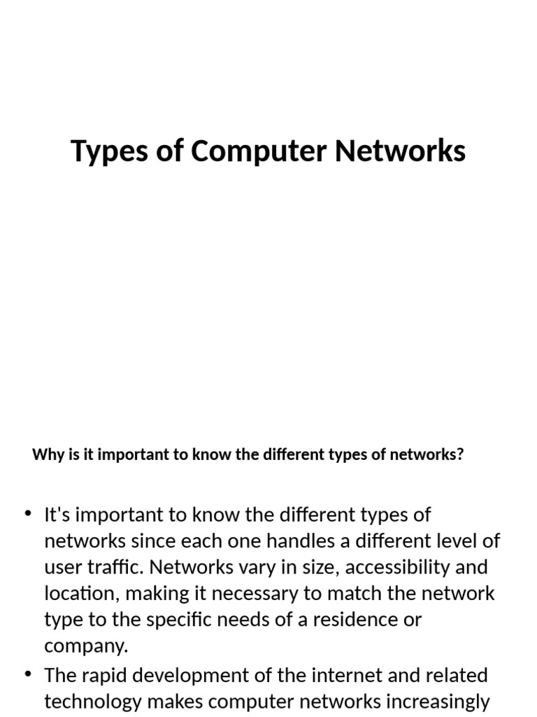 Types of Computer Networks Explained | PDF | Computer Network | Virtual ...