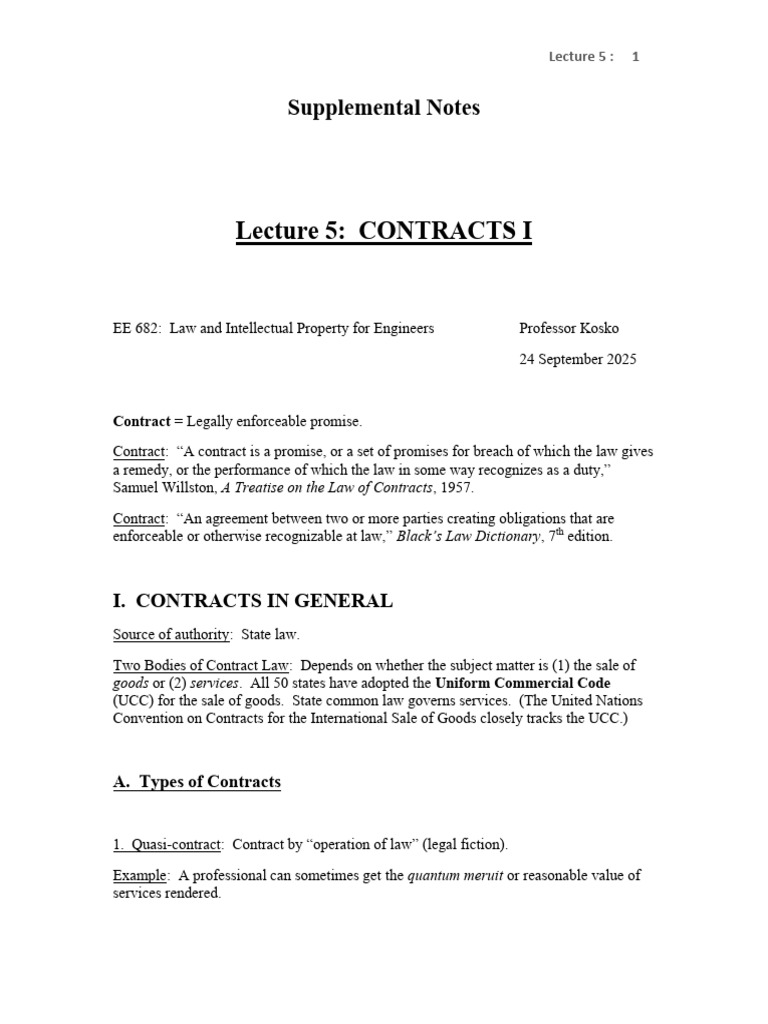 Understanding Contracts in Law | PDF | Assignment (Law) | Parol ...