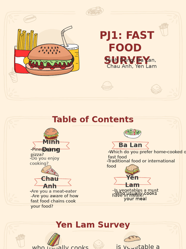 Fast Food Survey | PDF