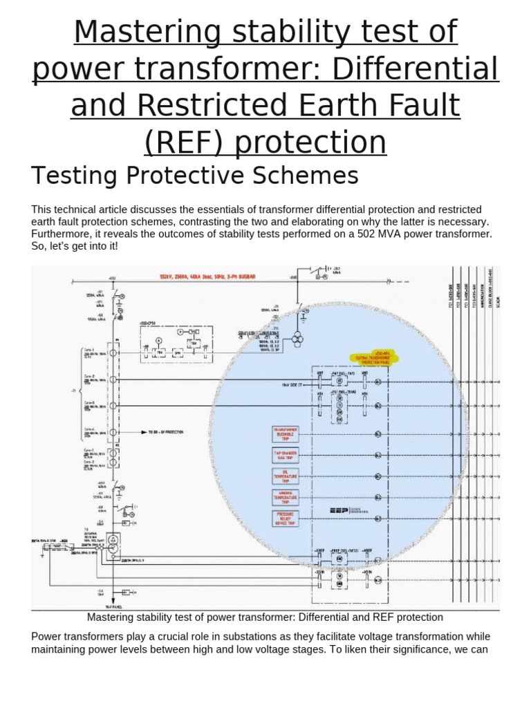 Mastering Stability Test of Power Transformer Differential and ...