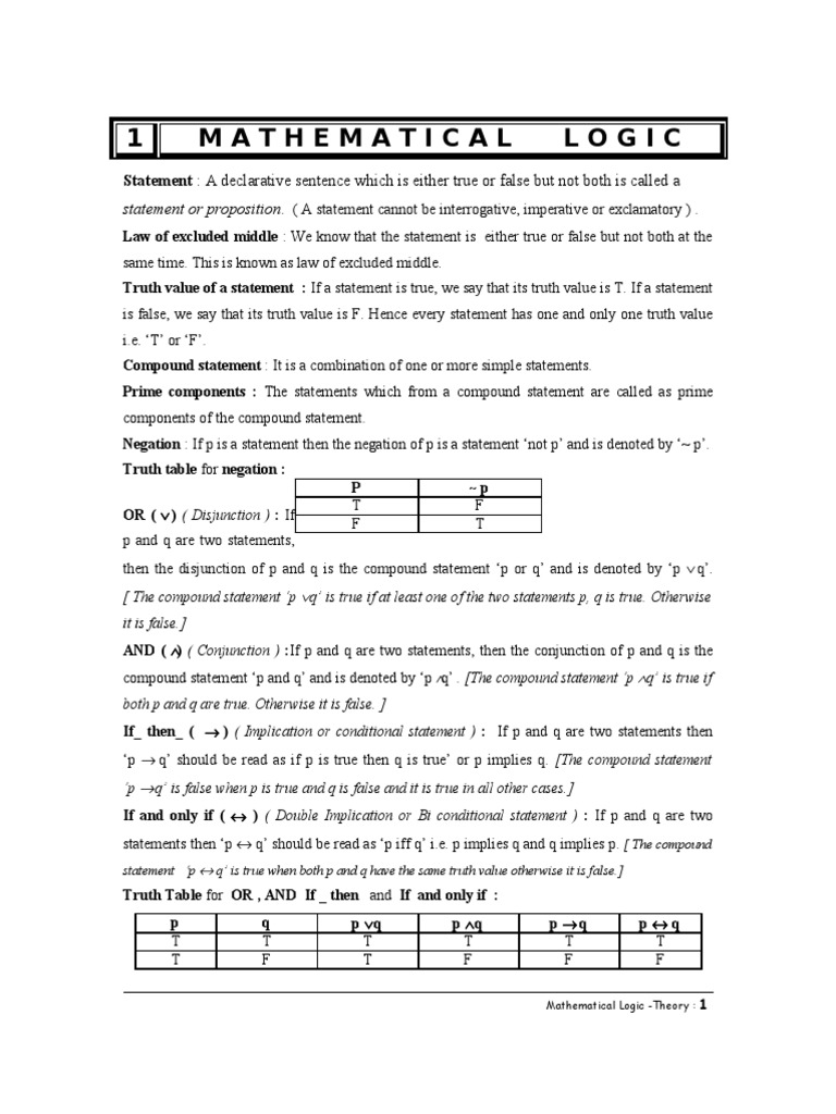 Logic Theory | PDF | Logic | Logical Expressions
