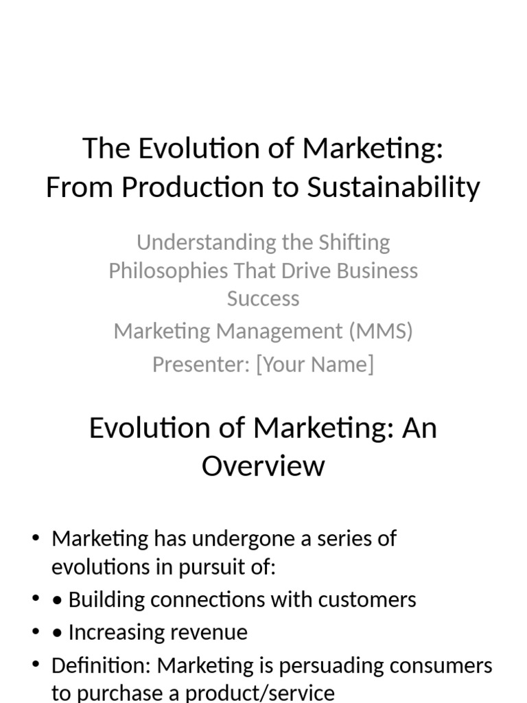 Evolution of Marketing Strategies | PDF