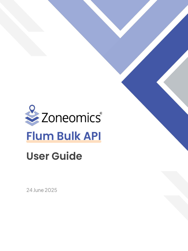 FlumBulkAPI v2.0 UserGuide | PDF | Zoning | Computing