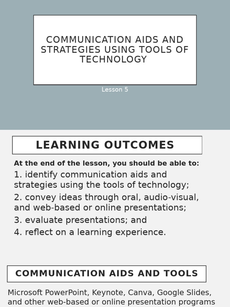 Effective Communication with Tech Tools | PDF | Microsoft Power Point