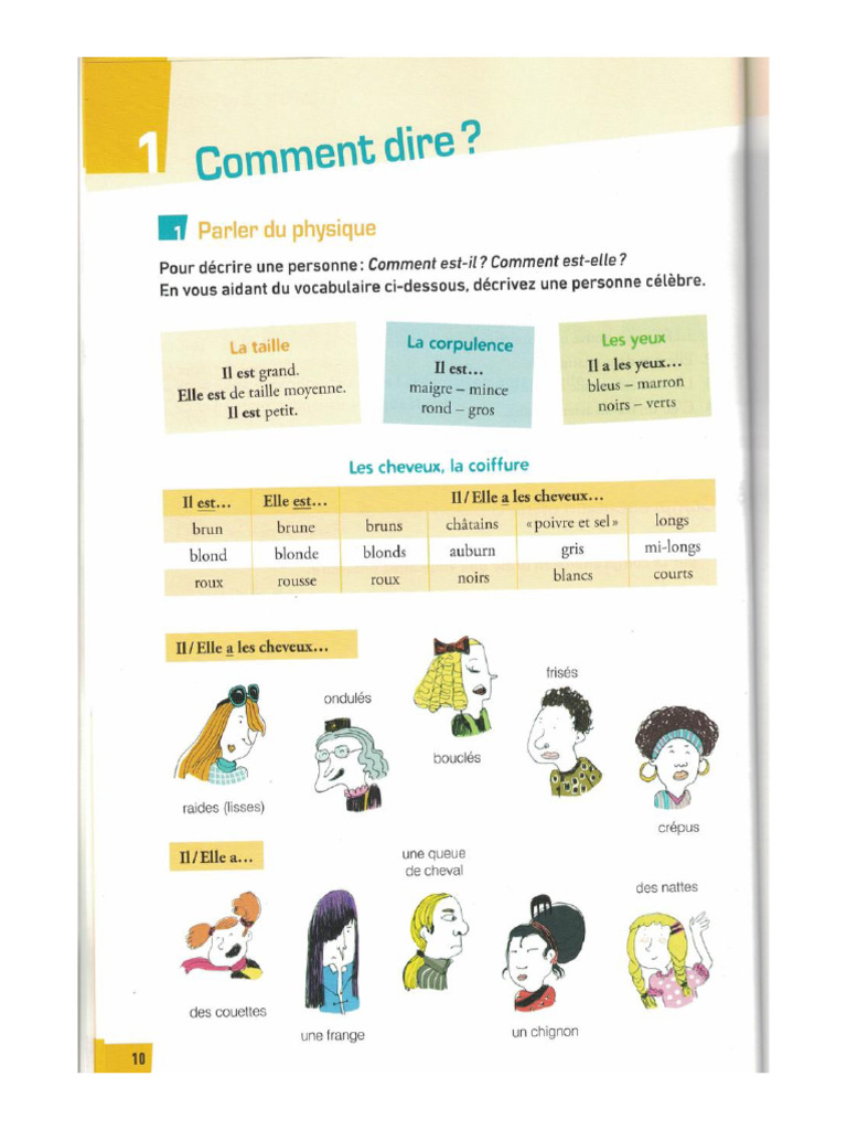 Decrire Apparence Physique-A2 | PDF