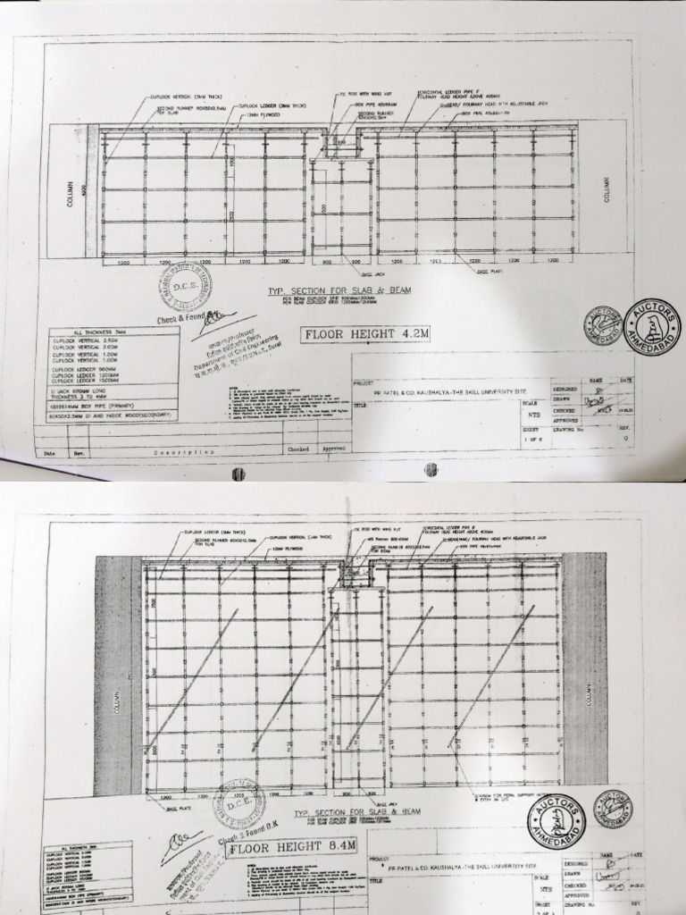 KSU Cuplock Formwork Drawings | PDF | Concrete | Composite Material