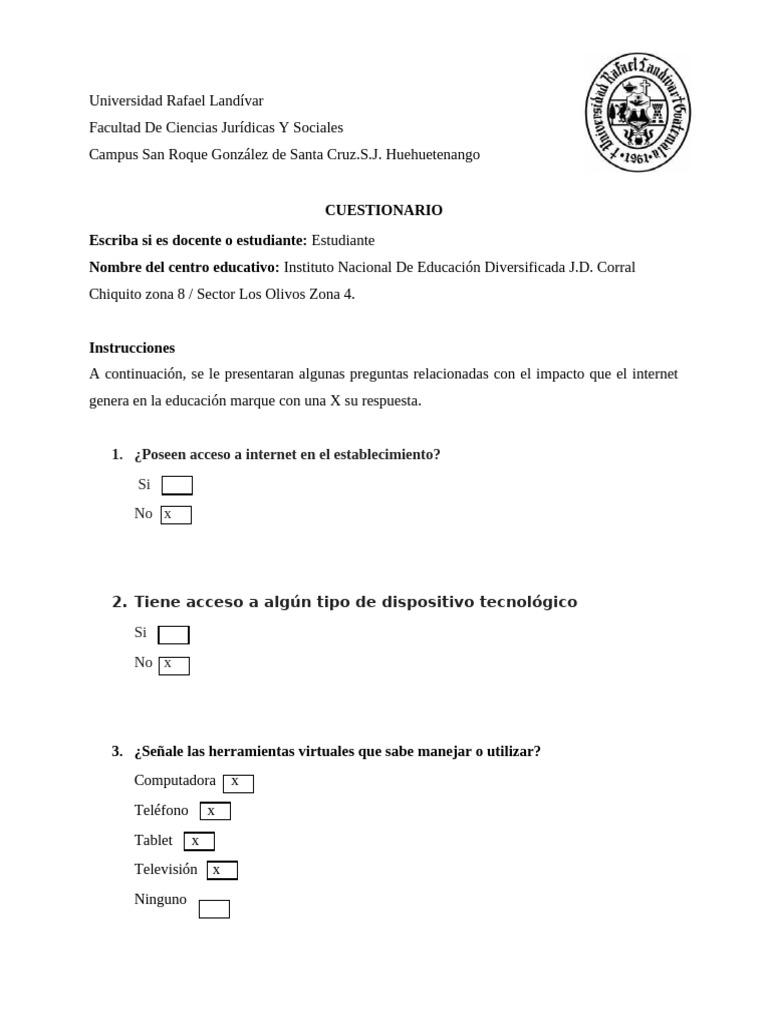 Cuestionario Libny | PDF