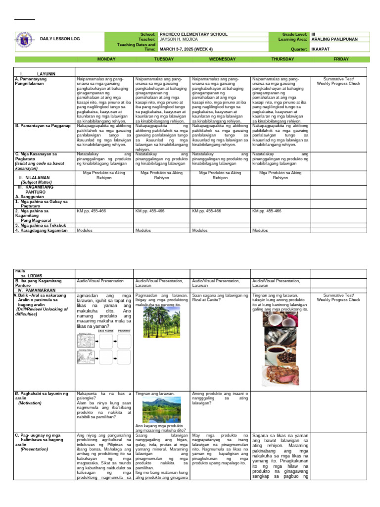 Ap3 Q4 Week 4 | PDF
