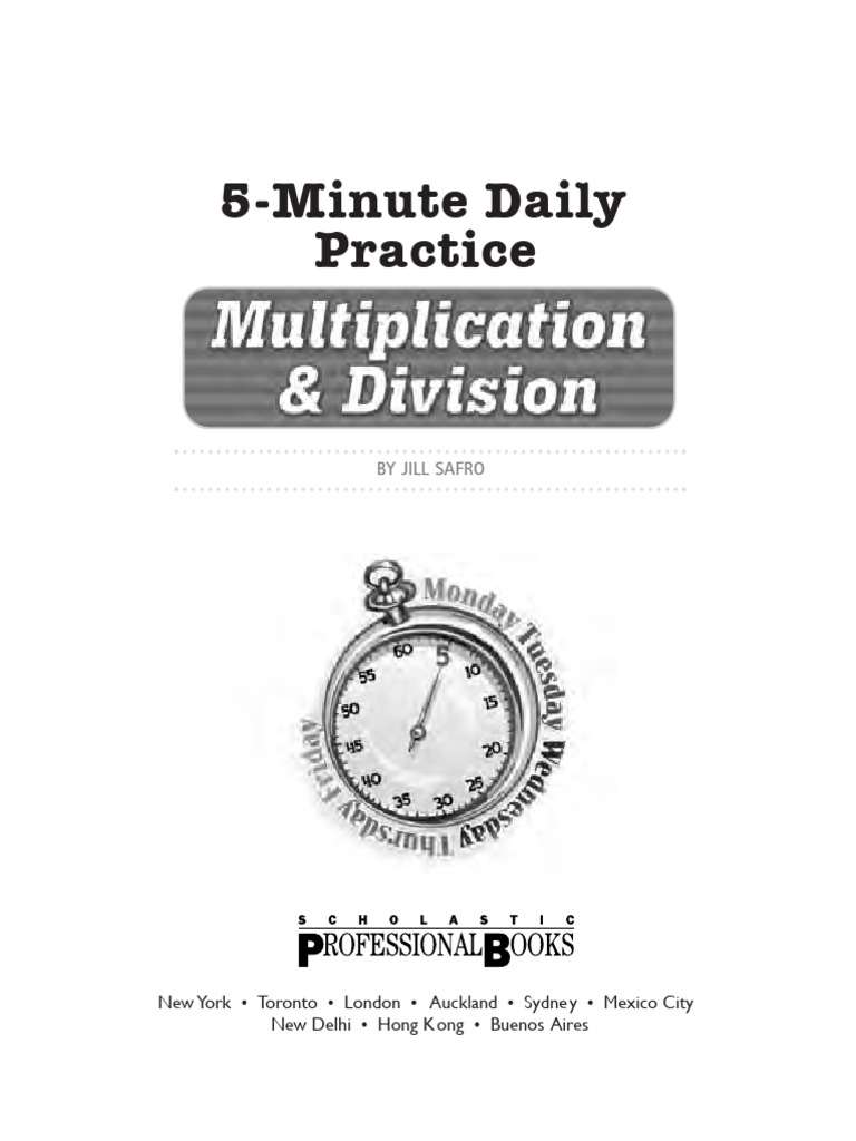 5-Minute Daily Math Practice Guide | PDF | Division (Mathematics ...