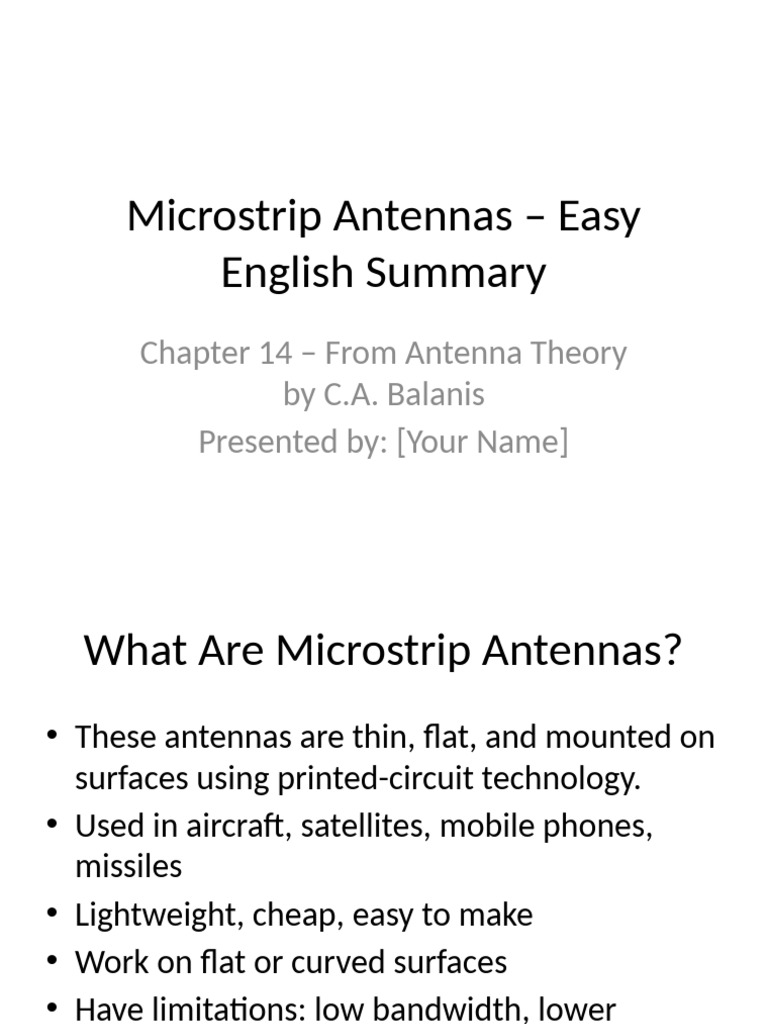 Microstrip Antennas Overview and Design | PDF