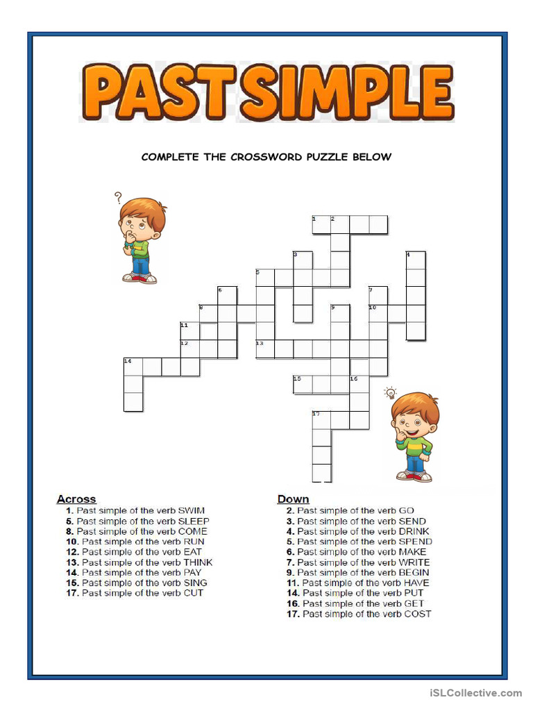 Past Simple - Crossword Puzzle | PDF