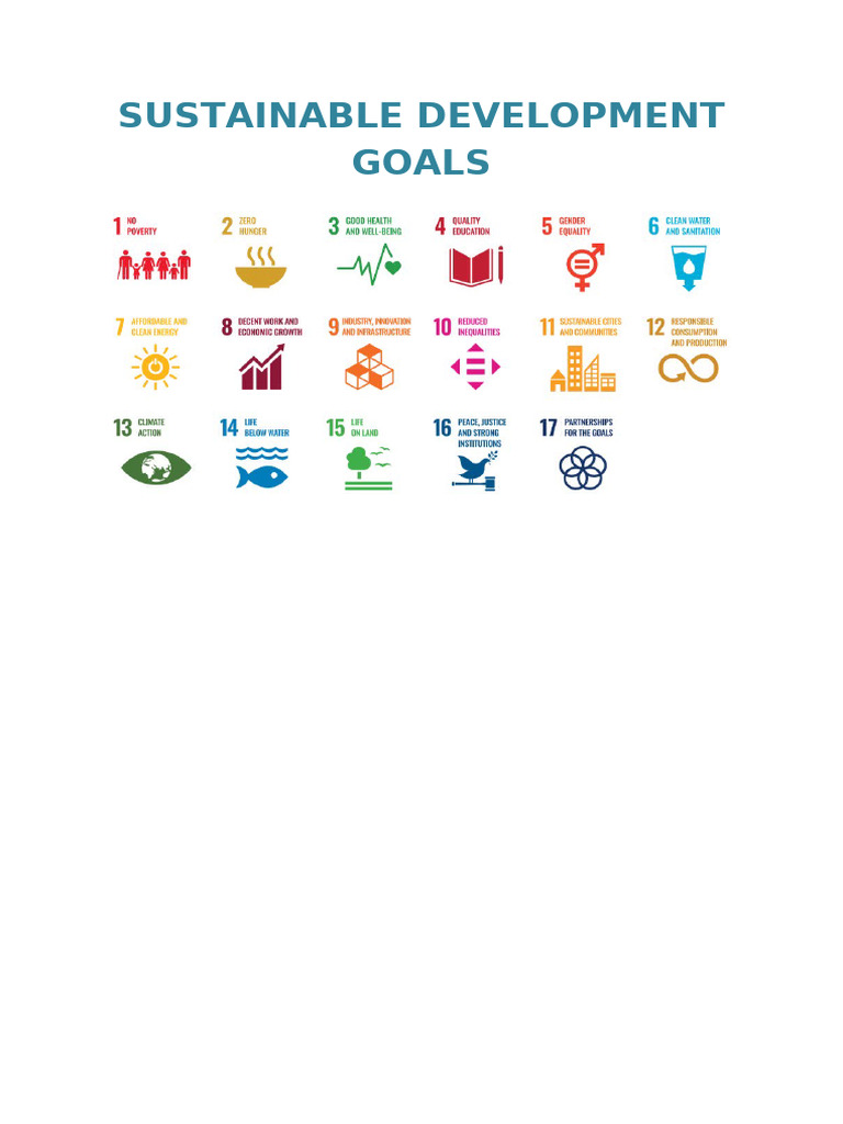 Sustainable Development Goals | PDF
