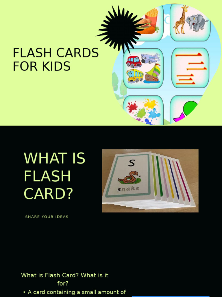 Creative Flash Card Ideas for Kids | PDF