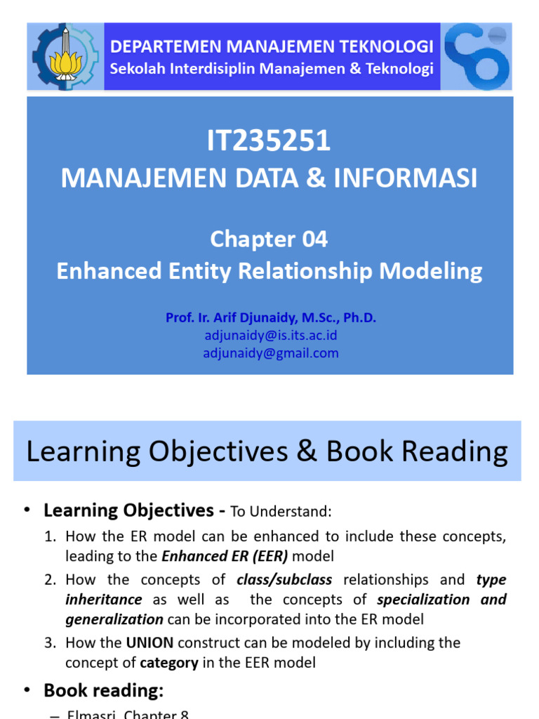 Chapter 04 EER Data Modeling | PDF | Inheritance (Object Oriented Programming) | Class (Computer ...