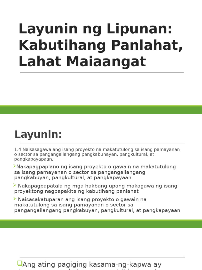 Layunin ng Lipunan | PDF