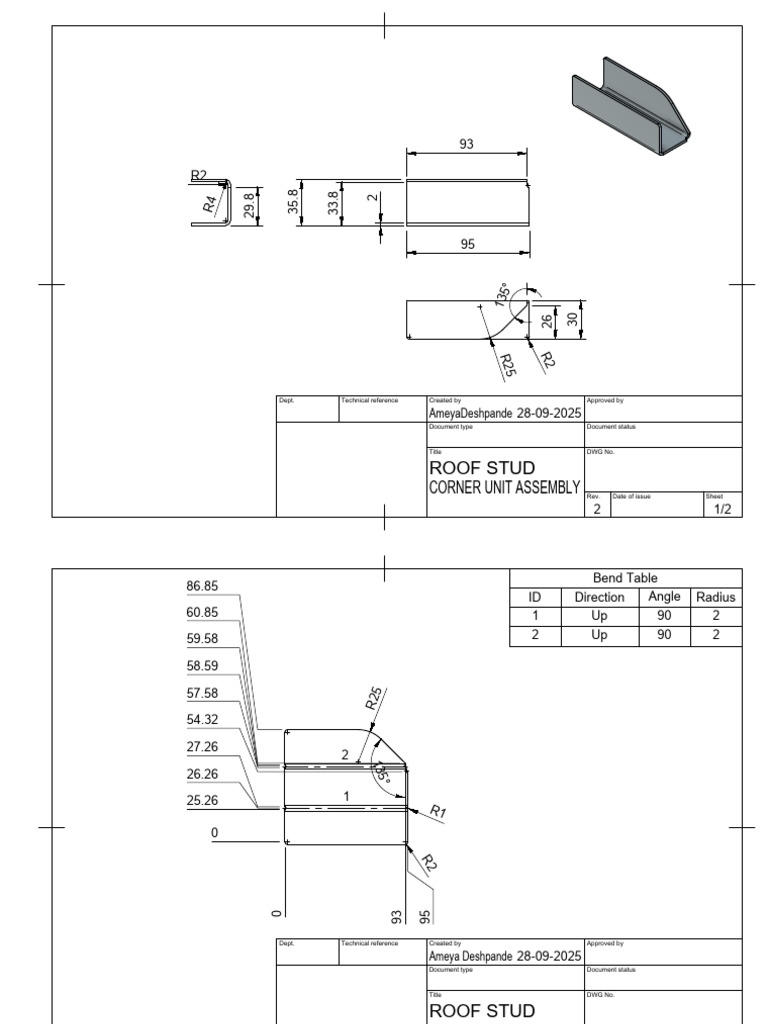 Roof Stud Assembly Details | PDF