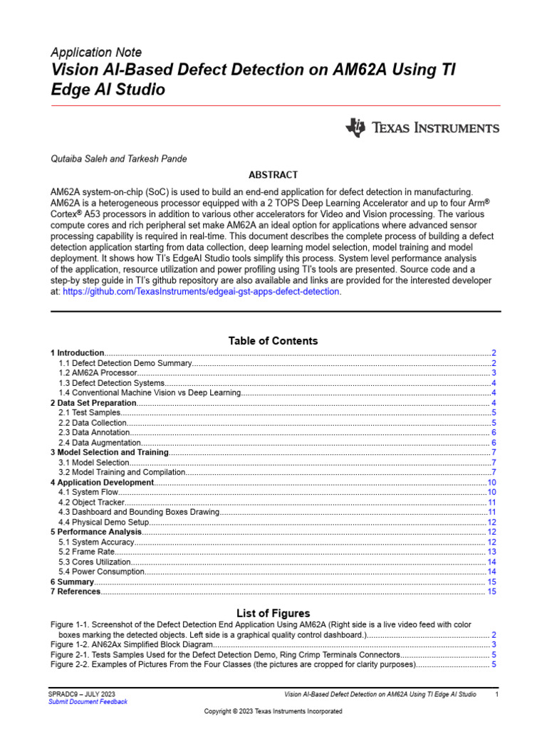 AI Defect Detection with AM62A SoC | PDF | Computer Vision | Deep Learning