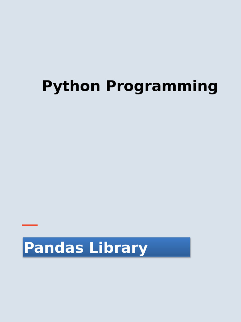 Pandas Data Structure | PDF | Computer Programming | Software Engineering