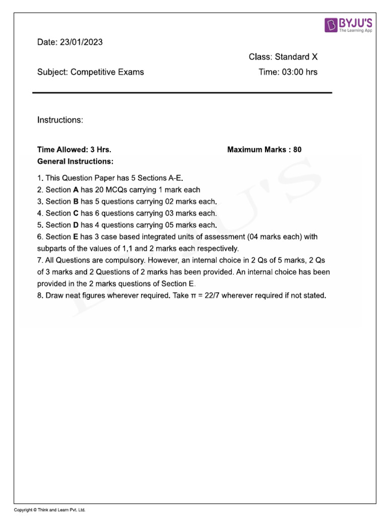 Math Set 2 Solutions | PDF