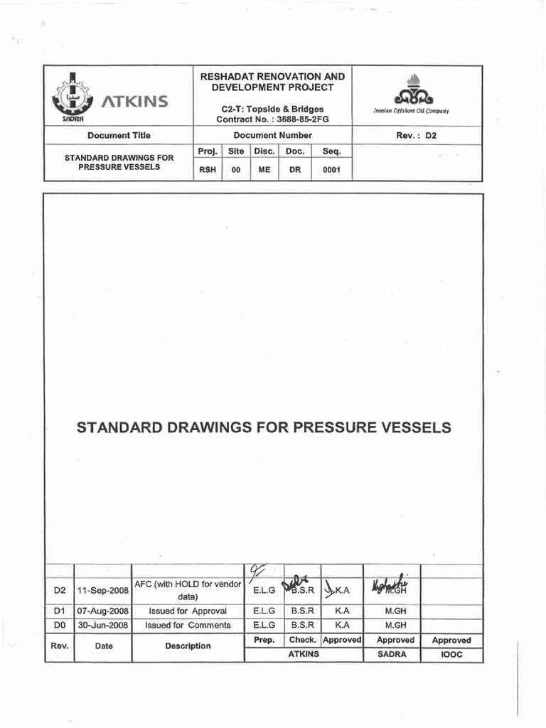 Standard Drawings for Pressure Vessels | PDF | Mechanical Engineering ...