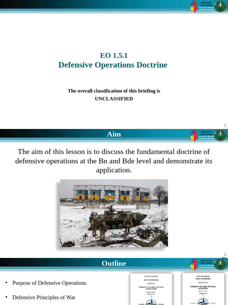 Battalion Staff Officer Defensive Training | PDF | Conflicts | Military ...
