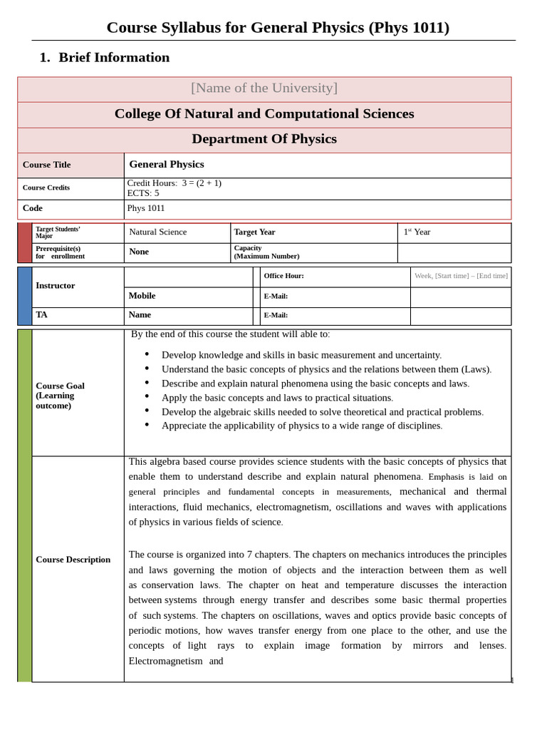 General Physics Module | PDF | Physics | Heat