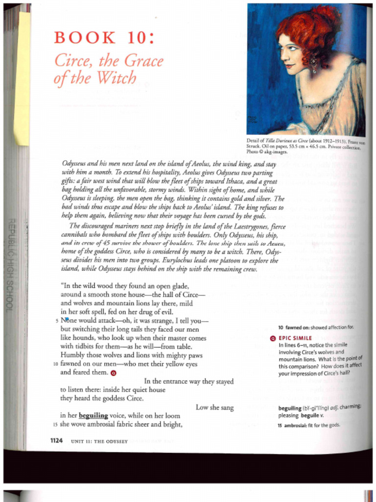 The Odyssey - Book 10 - Circe The Witch | PDF