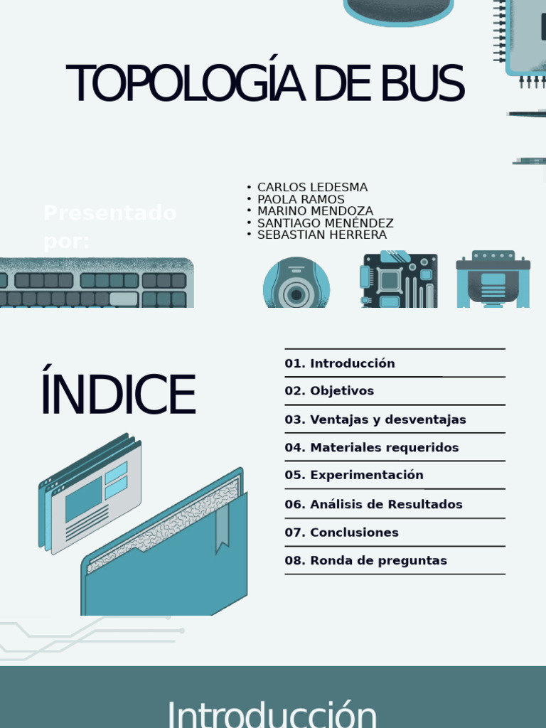 PPTs Topología de Bus | PDF | Topología de la red | Informática