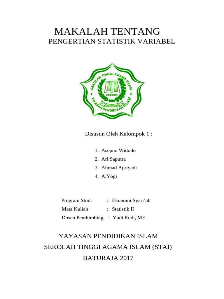 Pengertian Statistik Variabel | PDF