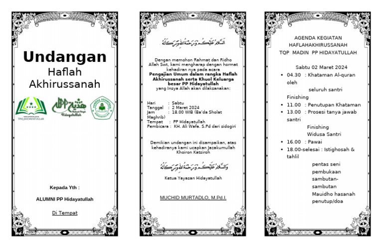 Undangan haflah | PDF