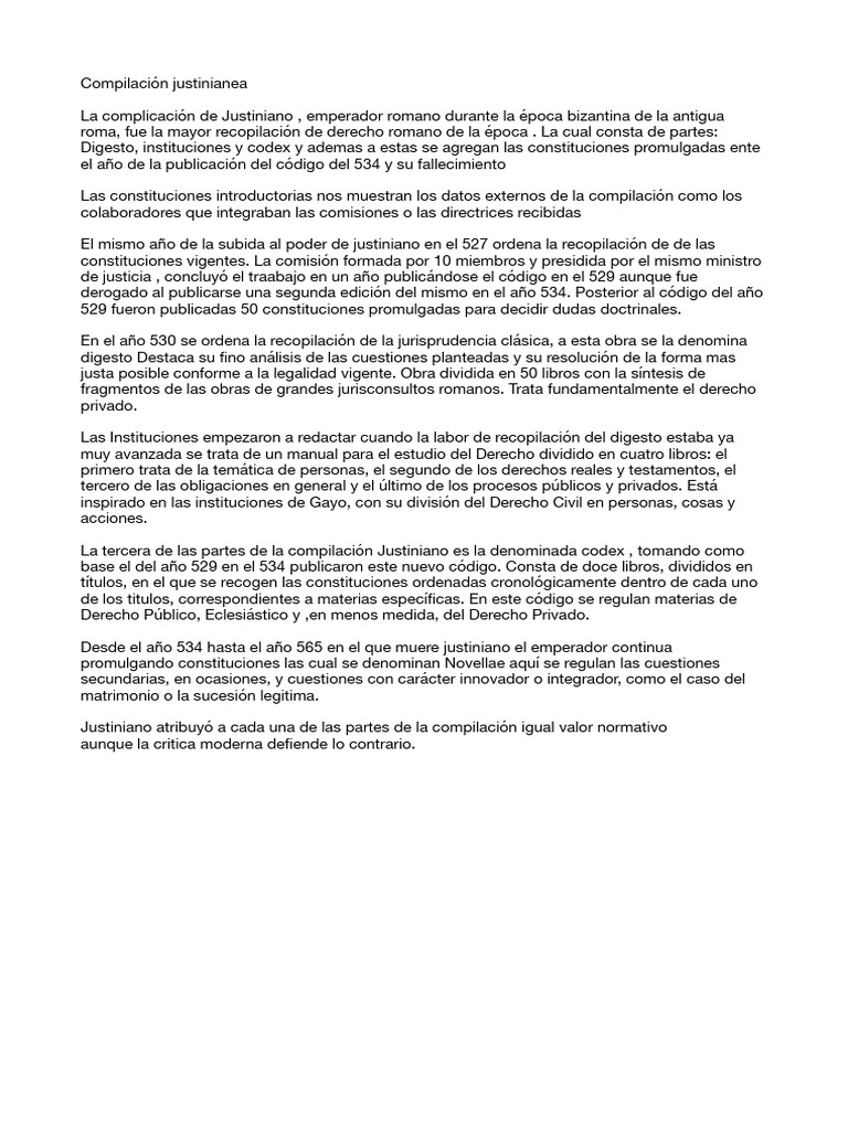Compilación de Justiniano | PDF | Justiniano I | Justicia