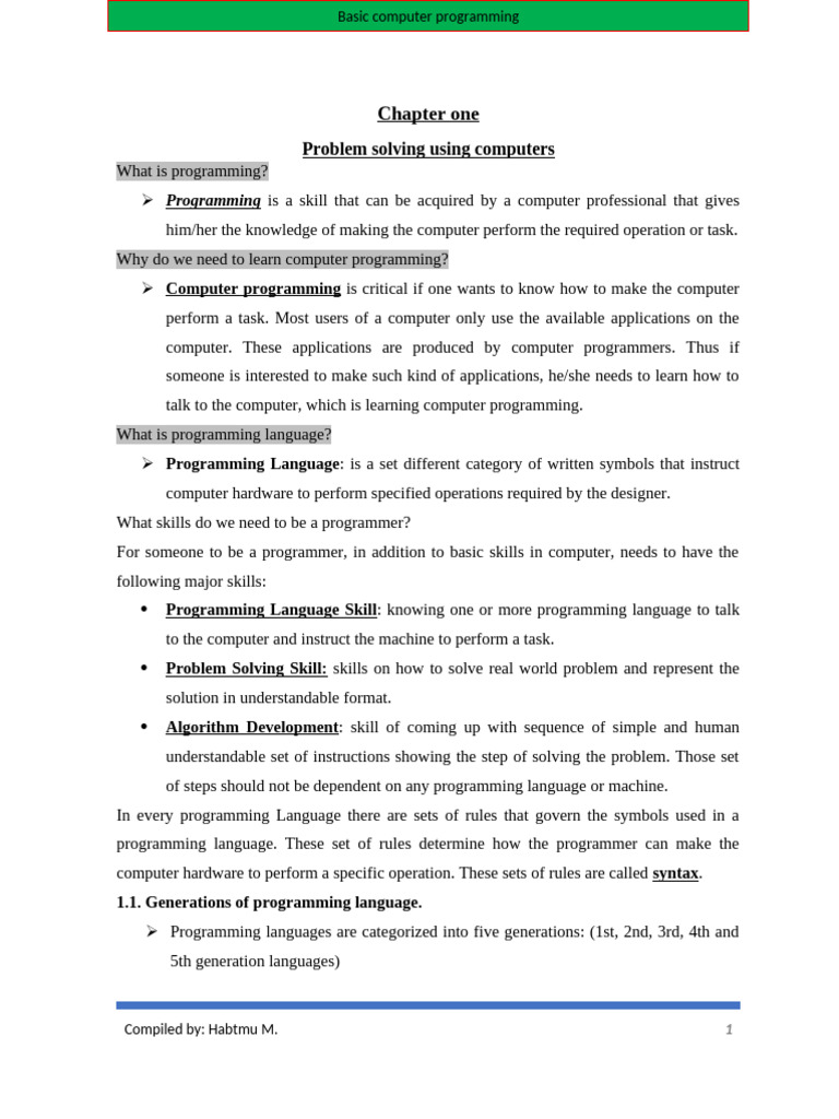 Basic Computer Programming | PDF | Computer Programming | Computer Program