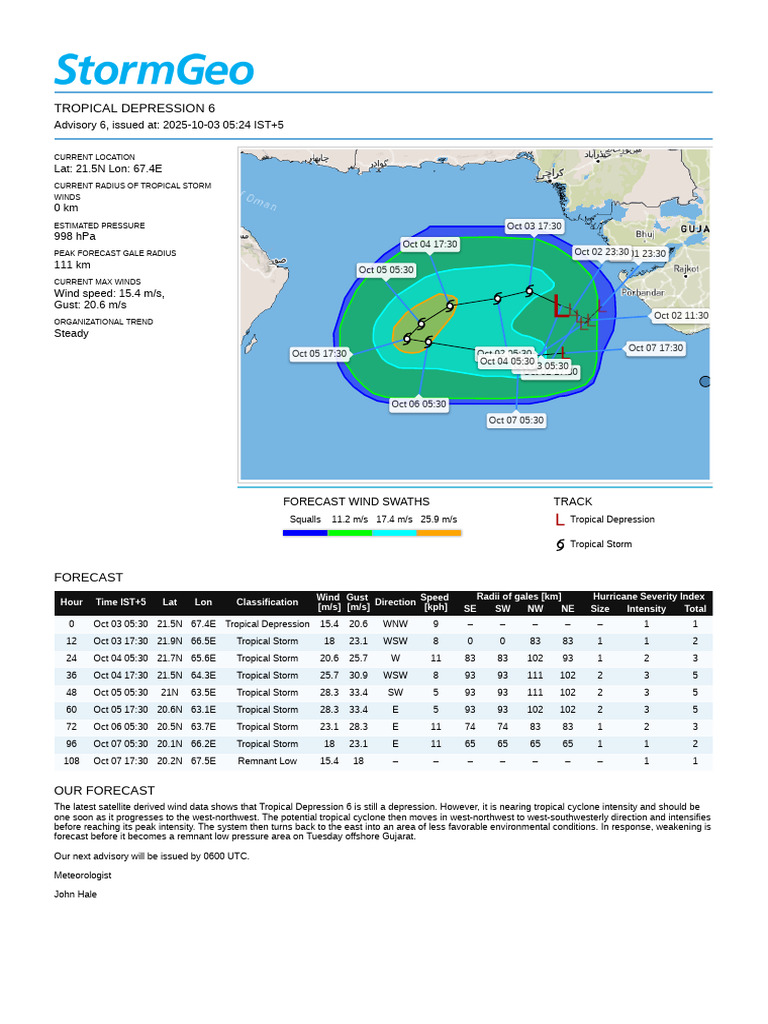 StormGeo Seamec Limited 2025100300 | PDF | Tropical Cyclones | Branches ...