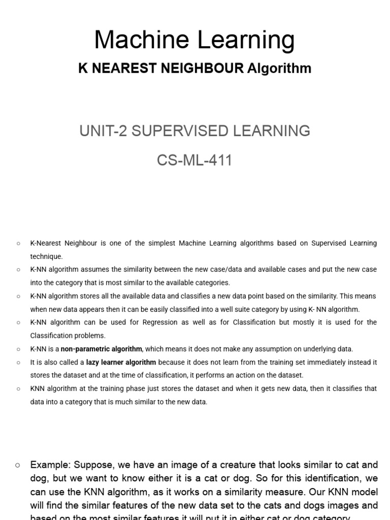 Nearest Neighbour Unit-2 (Cs-411) | PDF | Geometry | Applied Mathematics