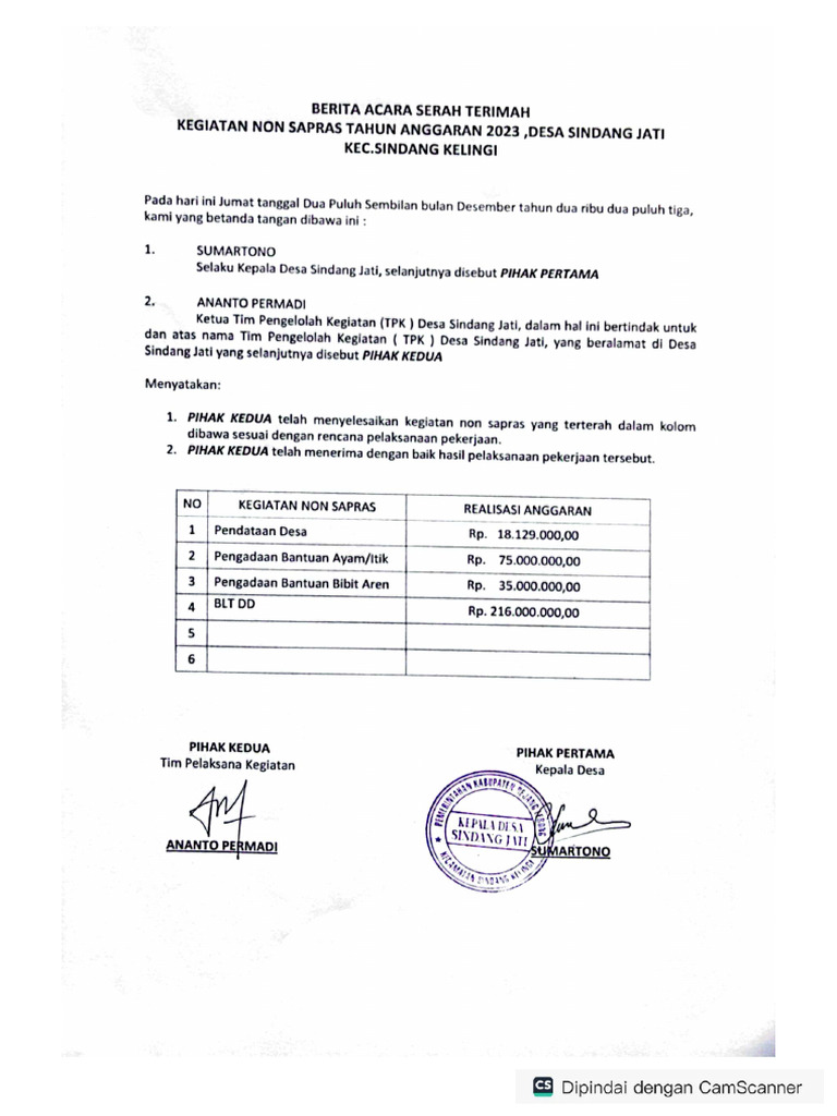 Ba Serah Terima Non Fisik 2 Sdjt | PDF